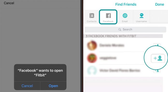 How do I add and remove friends using Fitbit's app and Fitbit's website