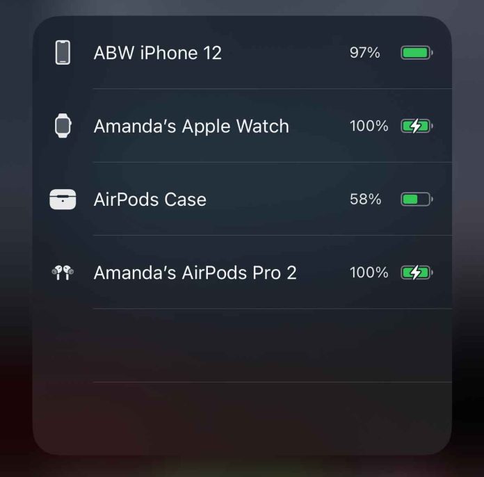 AirPods Pro 2 show continuously charging on the battery widget ...