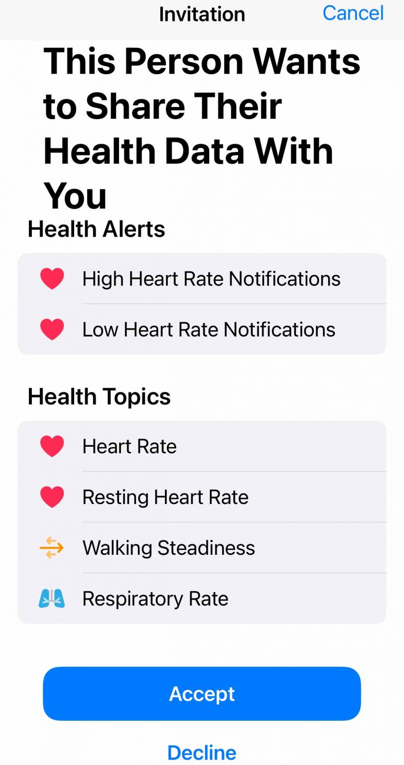 How to share your iPhone’s Health app health data with family and ...