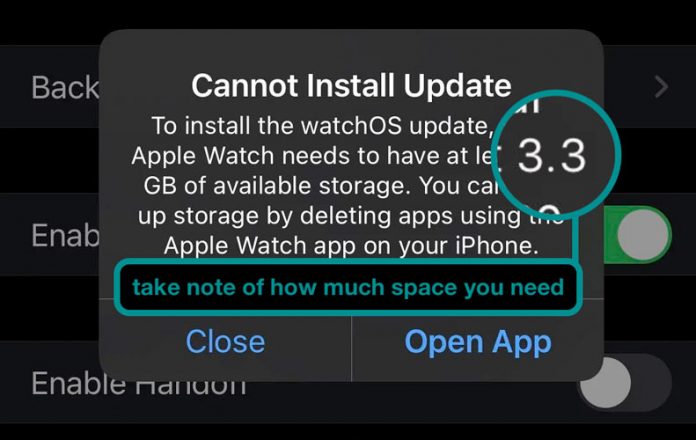 Cannot install update for Apple Watch? Need to free up storage first ...