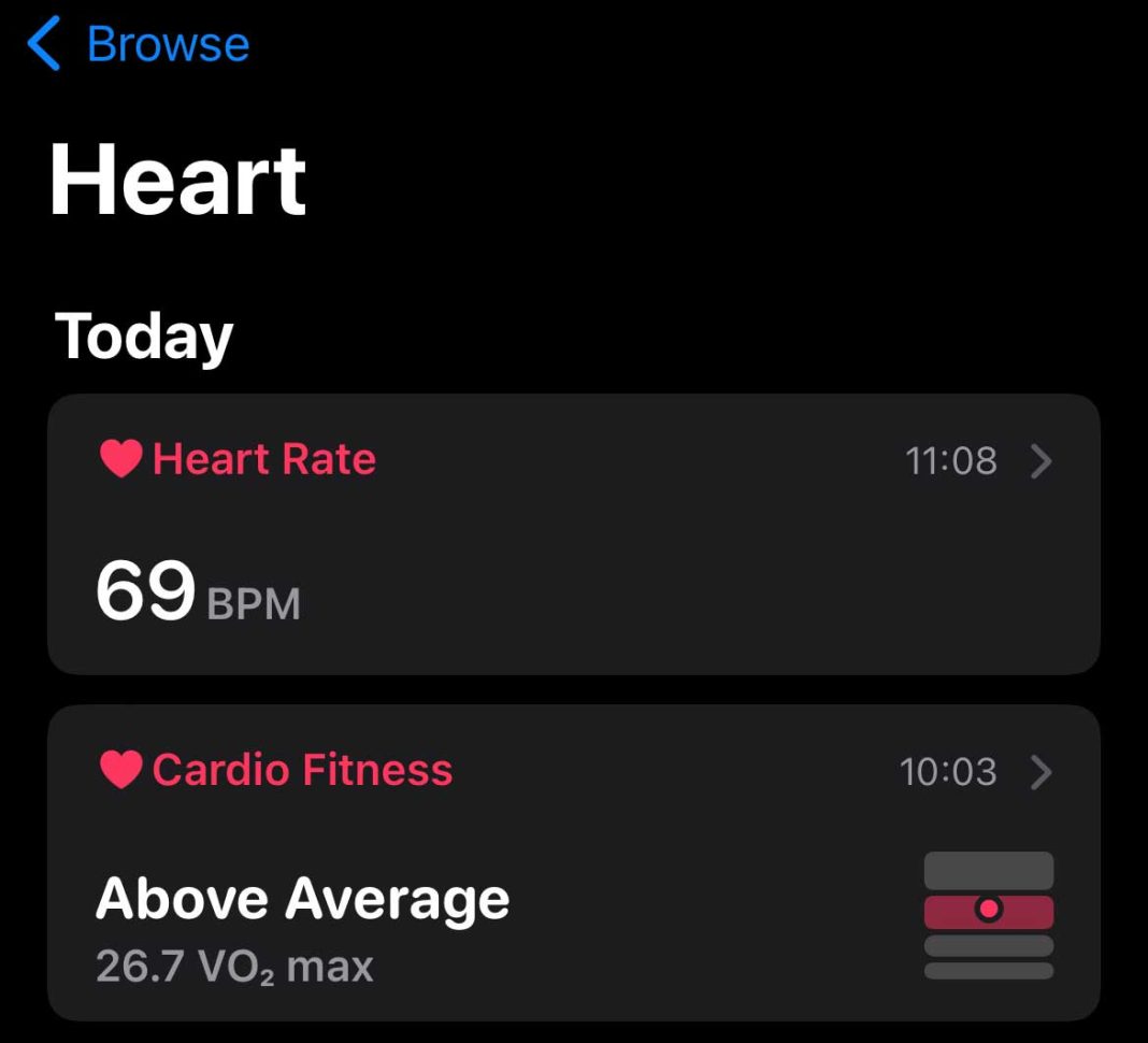 Sudden drop or change in cardio fitness score (VO2 max) on your Apple ...