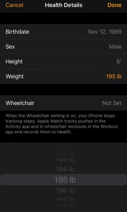 How to update Body Measurements on your Apple Watch and iPhone ...