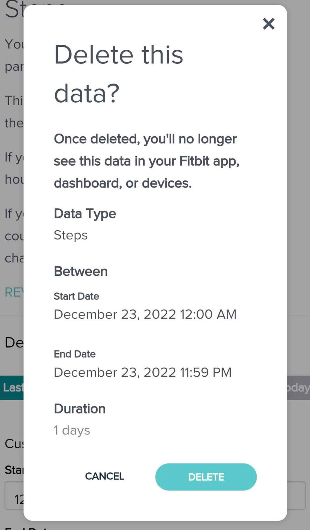 Reset your step count and other metrics or data in the Fitbit app to zero - MyHealthyApple