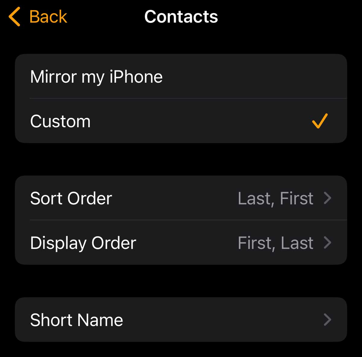 Apple Watch shows contacts phone numbers instead of names? - MyHealthyApple