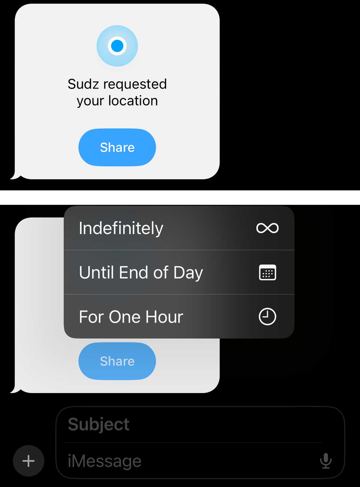 How to share your location or request someone's location in the Messages app on Apple Watch ...