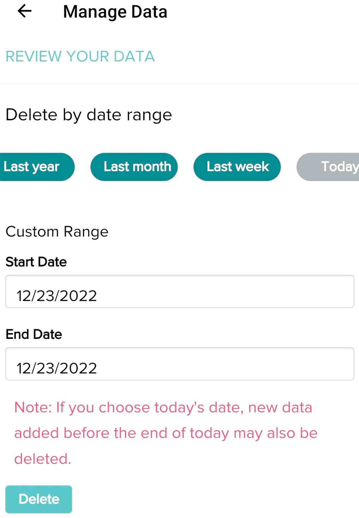 Reset your step count and other metrics or data in the Fitbit app to ...