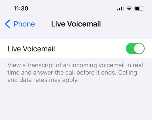 How to enable or disable Live Voicemail on your iPhone to easily screen ...