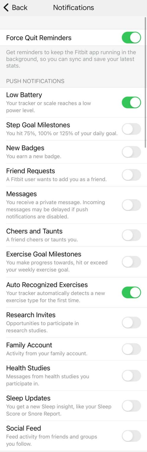 How to remove unwanted notifications on your Fitbit - MyHealthyApple