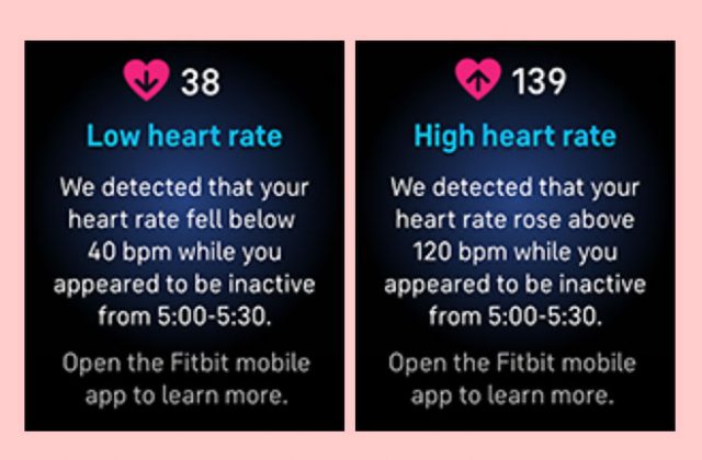How to set high and low heart rate notifications on your Fitbit Sense ...