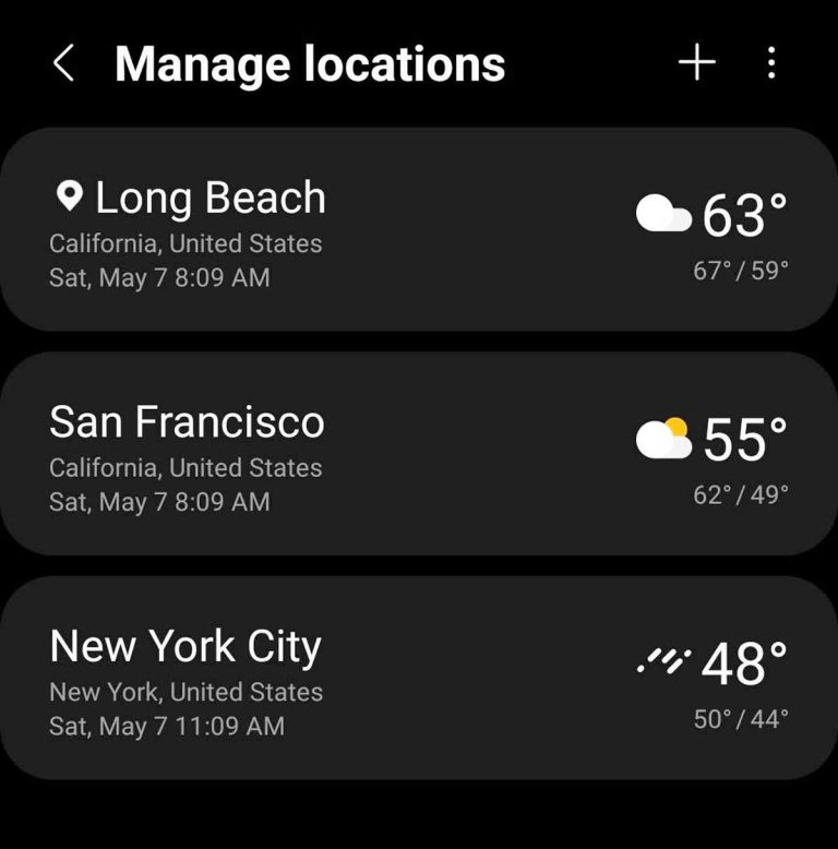 Weather Information missing or not updating on Samsung Galaxy Watch ...