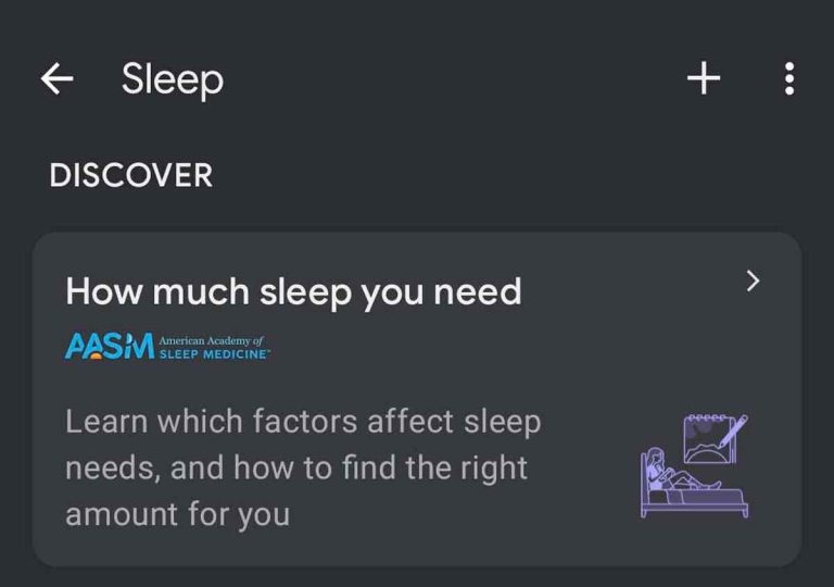 How to track your sleep with Google Fit - MyHealthyApple