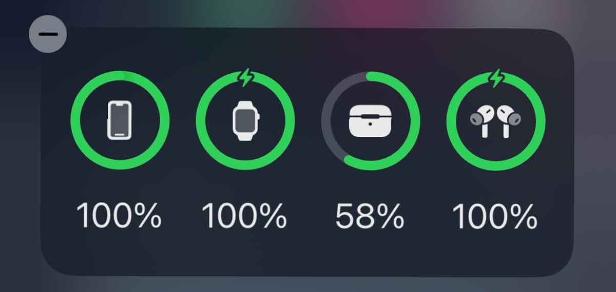 AirPods Pro 2 show continuously charging on the battery widget ...