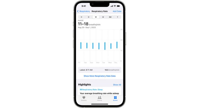 How to setup and check respiratory rate monitoring on Apple Watch and ...