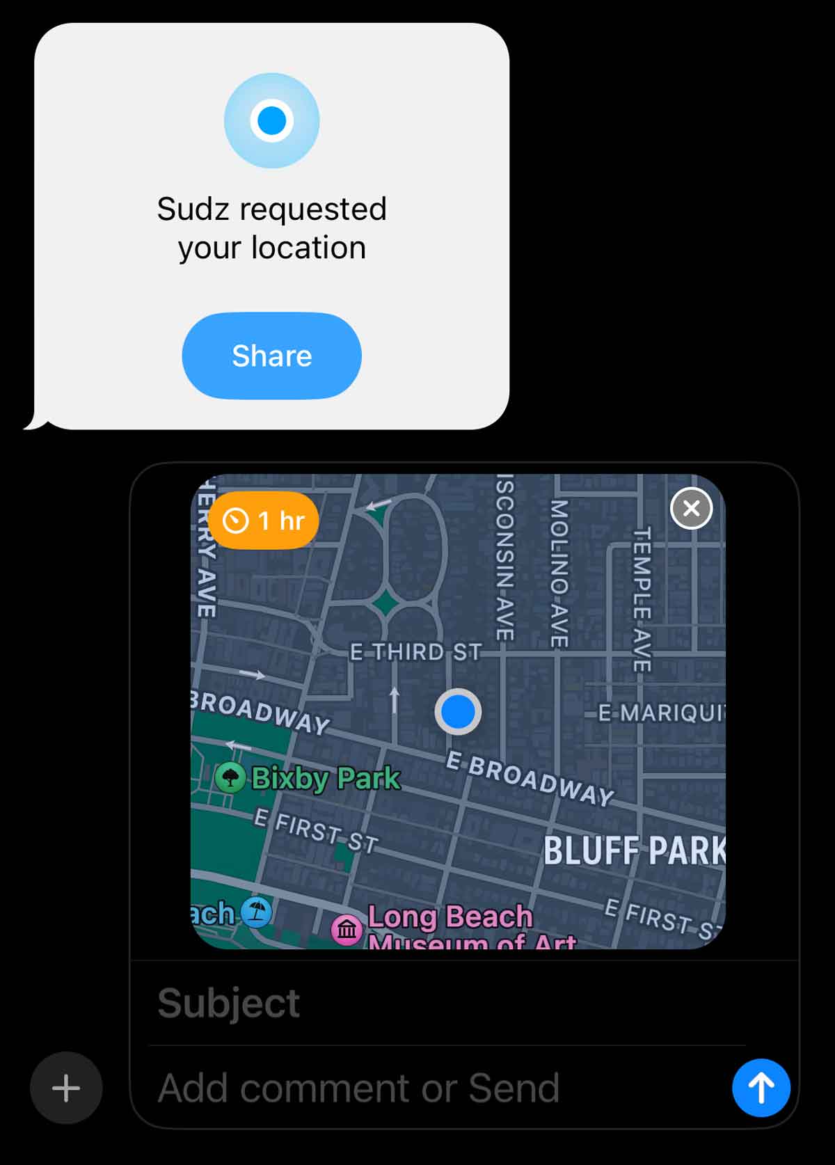 How to share your location or request someone's location in the ...