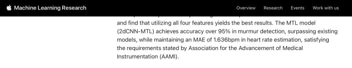 Apple’s Machine Learning Research can now detect Heart Murmurs with 95% ...
