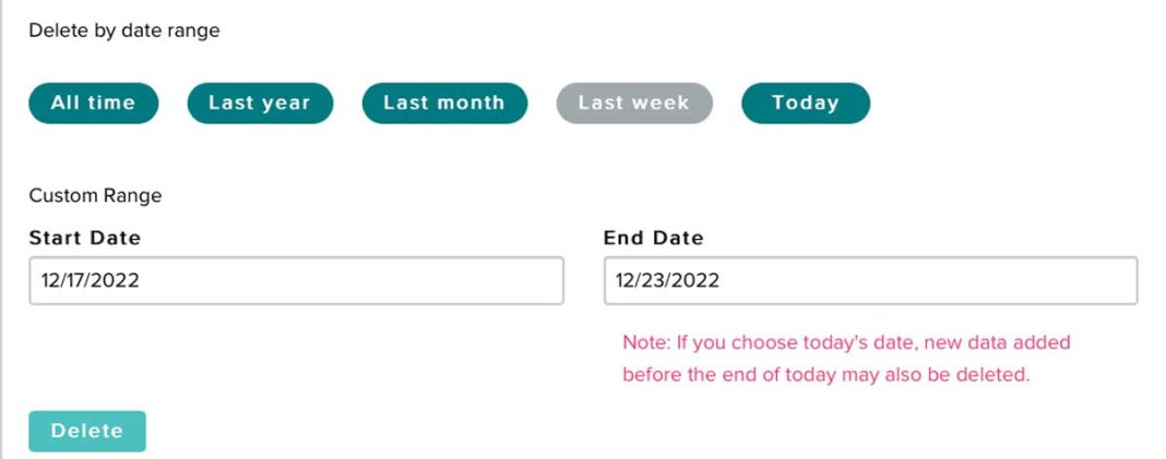 Reset your step count and other metrics or data in the Fitbit app to ...