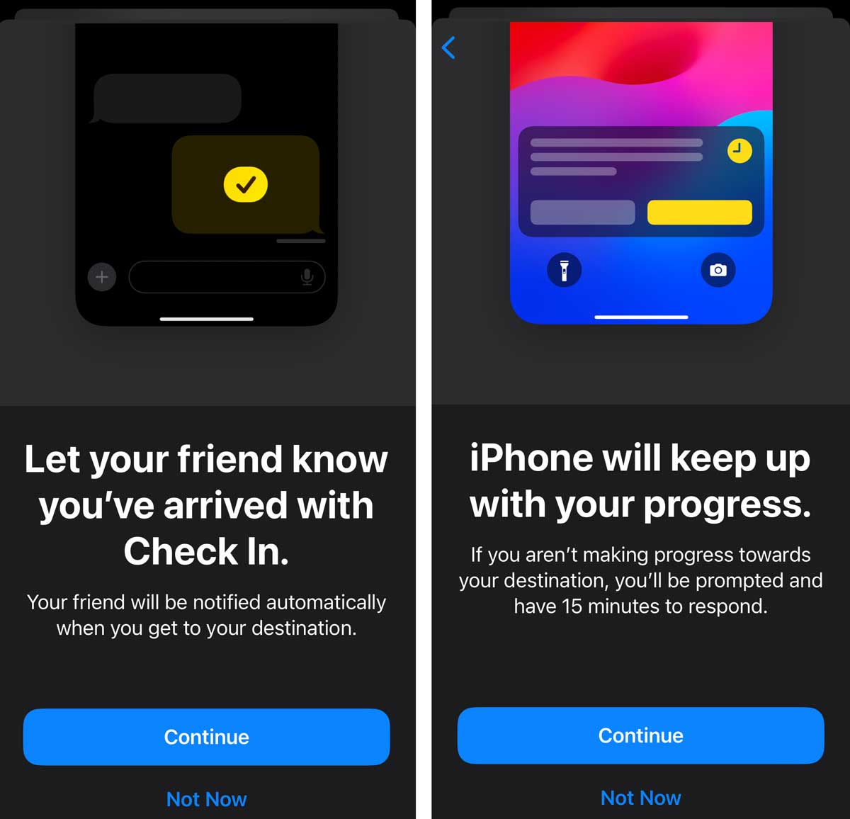 Use your iPhone's Check In feature to let your family and friends know ...