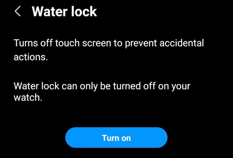 Samsung Galaxy Watch stuck on water lock mode? - MyHealthyApple