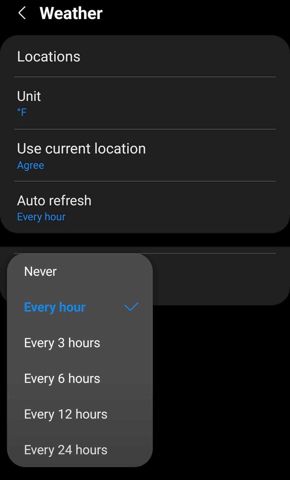 Weather Information missing or not updating on Samsung Galaxy Watch ...