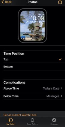 How to change the clock or time position in the Portraits and Photos ...